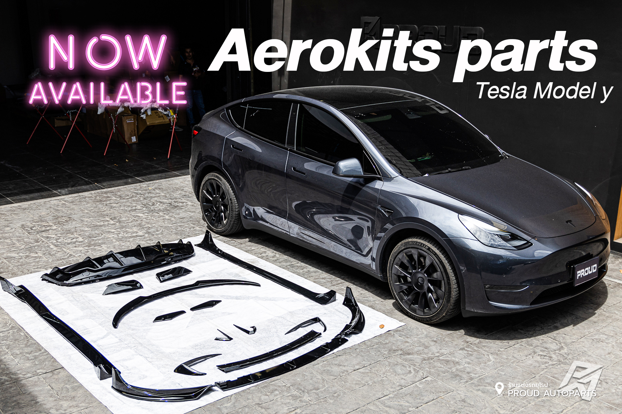 ชุดแต่ง Aerokits รอบคัน TESLA Model Y • Proud Auto Parts