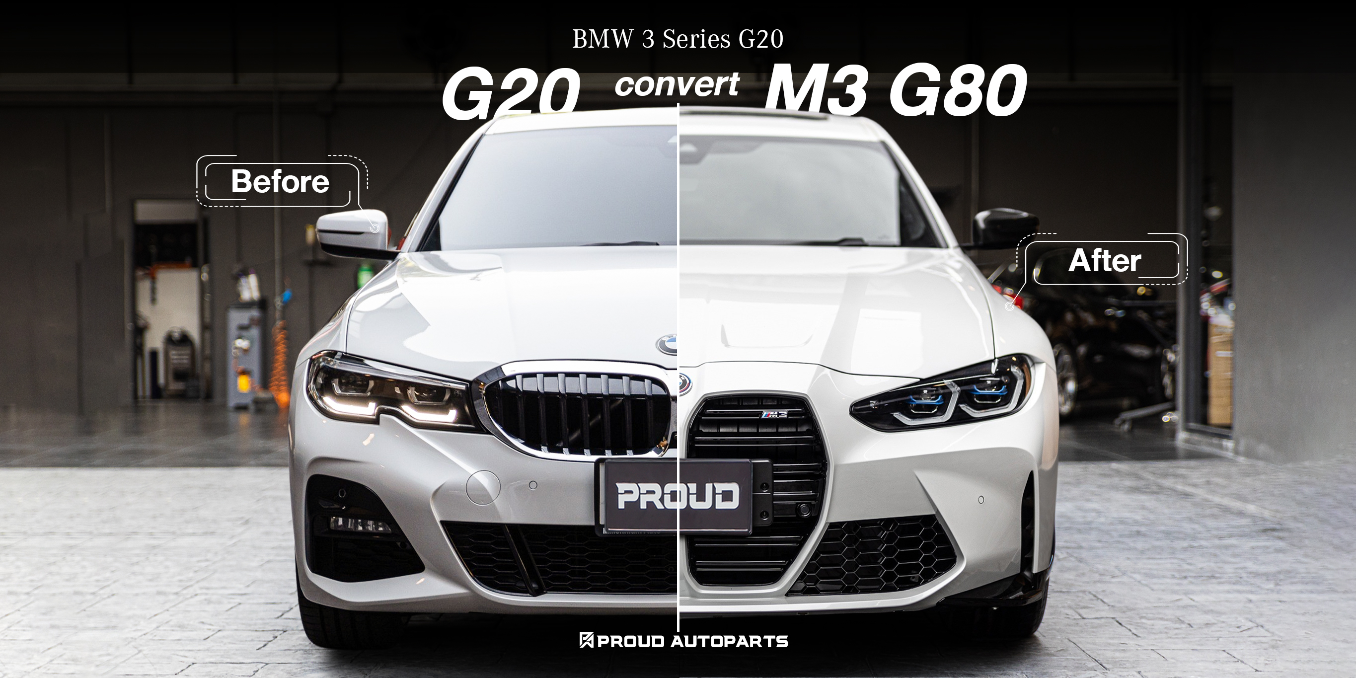 ชุดแต่งแปลงโฉม BMW G20 (ปี19-23) เป็น M3 G80 • Proud Auto Parts