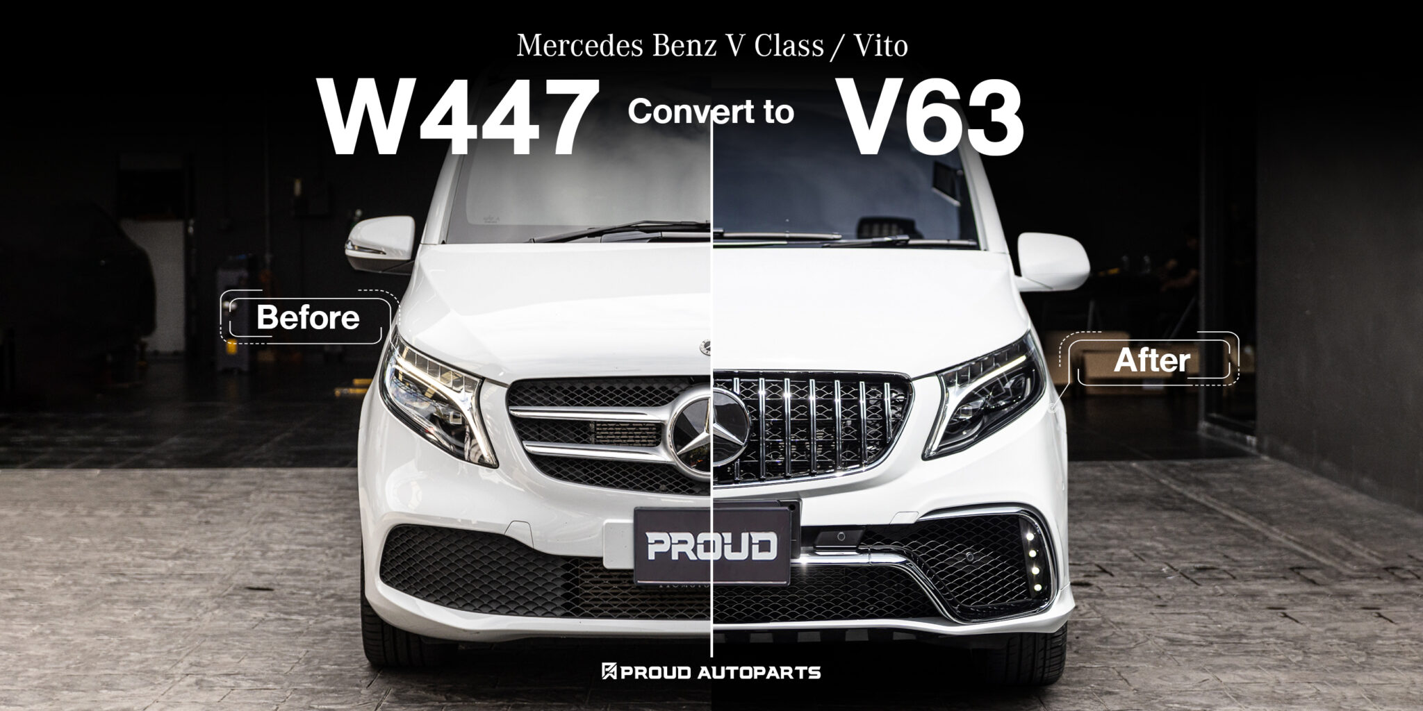 ชุดแต่งแปลงโฉม V63 รอบคัน – Benz V Class / Vito W447 • Proud Auto Parts