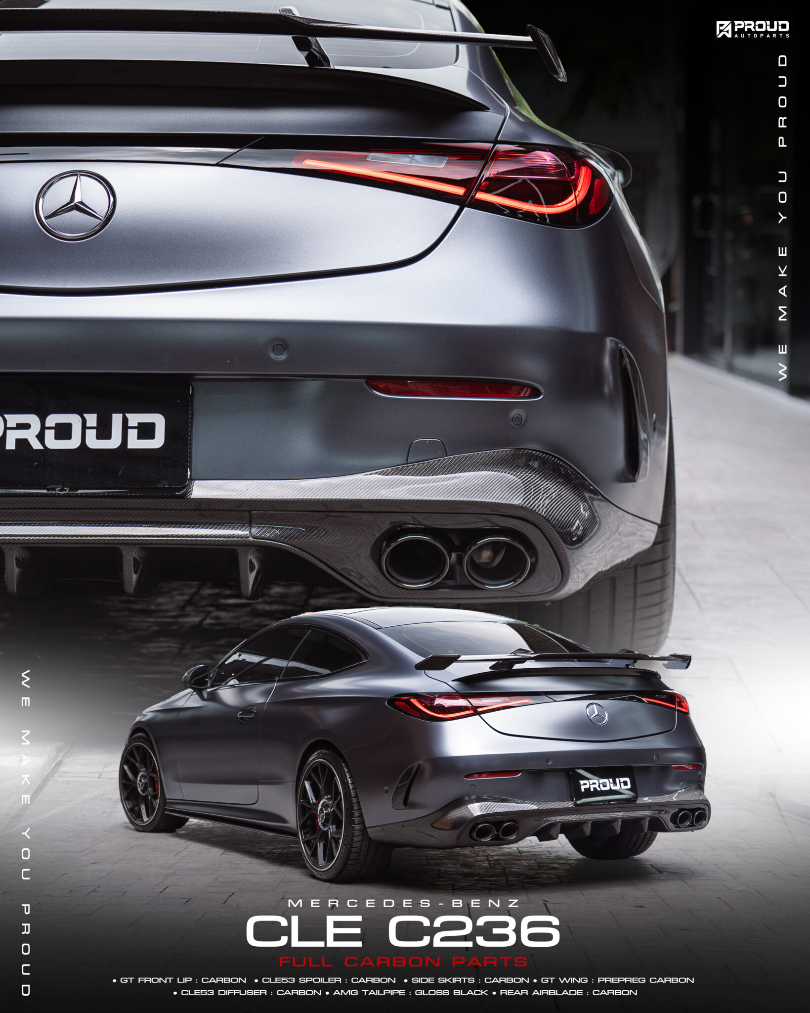 ชุดแต่งรอบคัน Benz CLE300 C236 Full Carbon Parts • Proud Auto Parts
